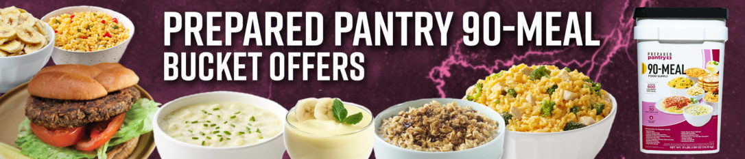90-Meal Prepared Pantry Bucket Offers | The Jim Bakker Show Store